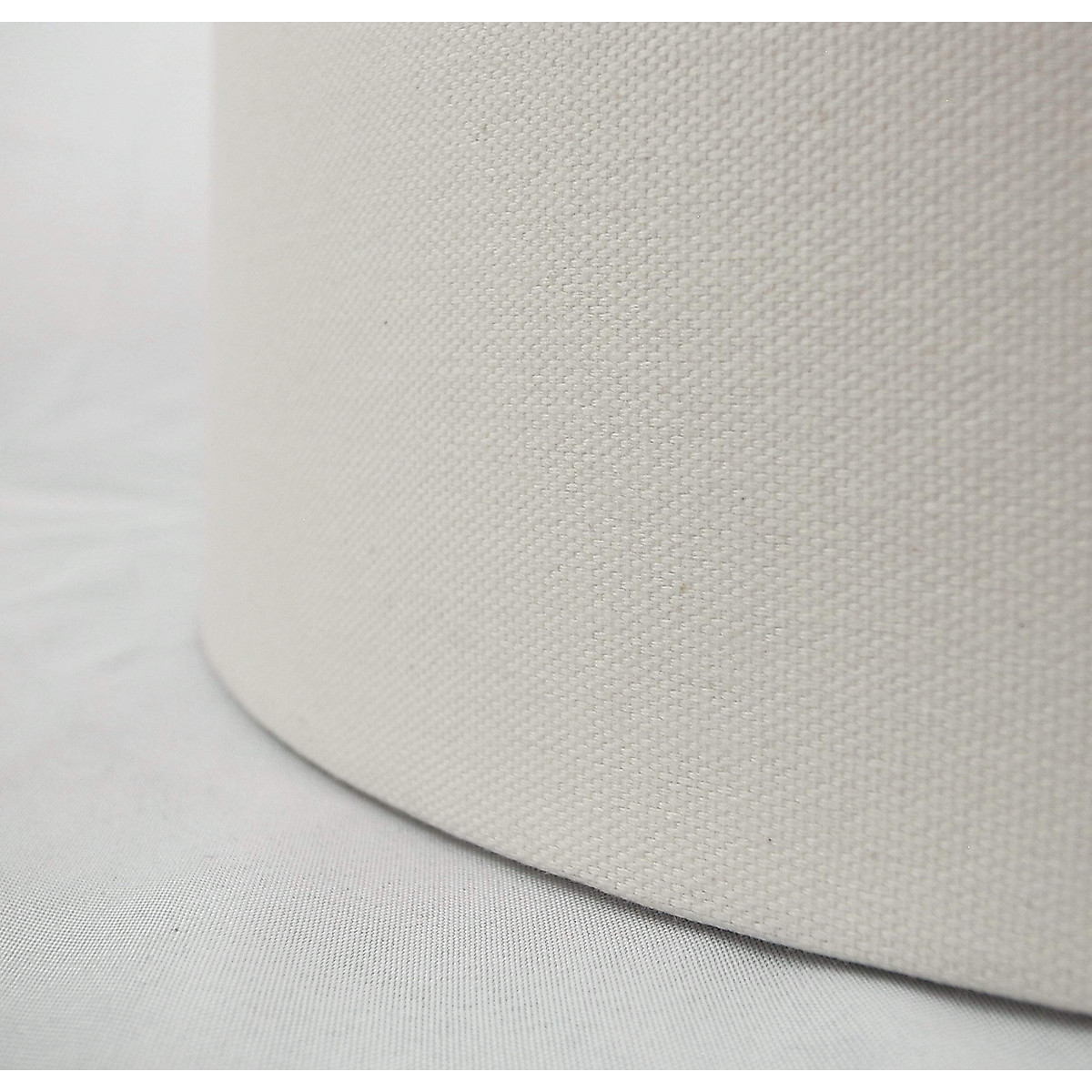 Mestar White Fabric Hardback Drum Lampshade (Spider) (14x16x10)