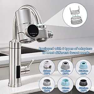 HOMELODY Faucet Mount Water Filter, LED Display Tap Water Purifier Reduces Lead Chlorine Heavy Metals, Water Filter for Sink Faucet Fits Standard Faucets (Includes 1 Filter)