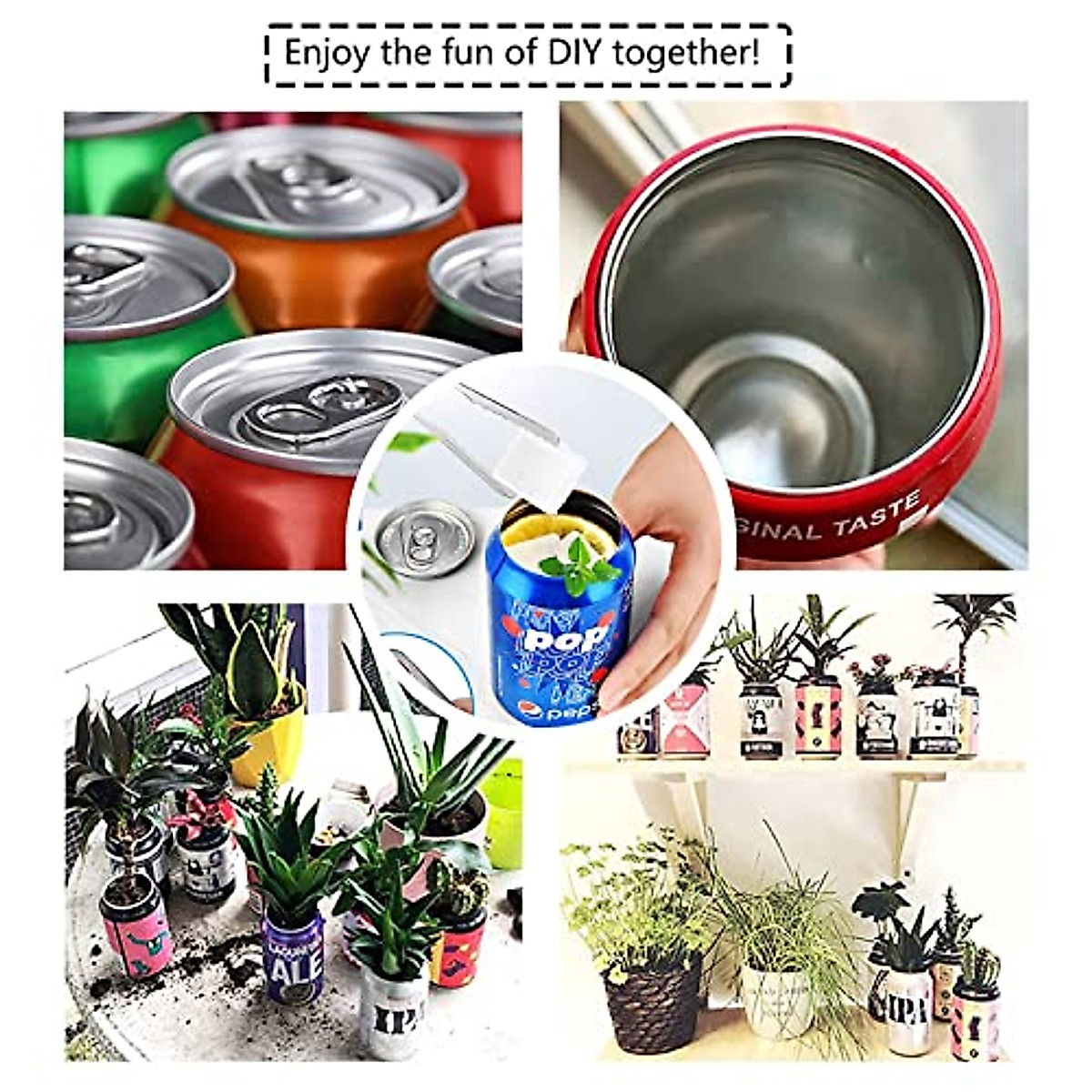 Can Opener Manual Beer Hand Held Safety Easy Camping Side Cut Can Openers Cover Smooth Edge, with Bottle Opener Black