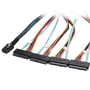 Cable Matters Internal Mini SAS to SAS Cable 1.6 Feet, 0.5m (SFF-8087 to SFF-8482)