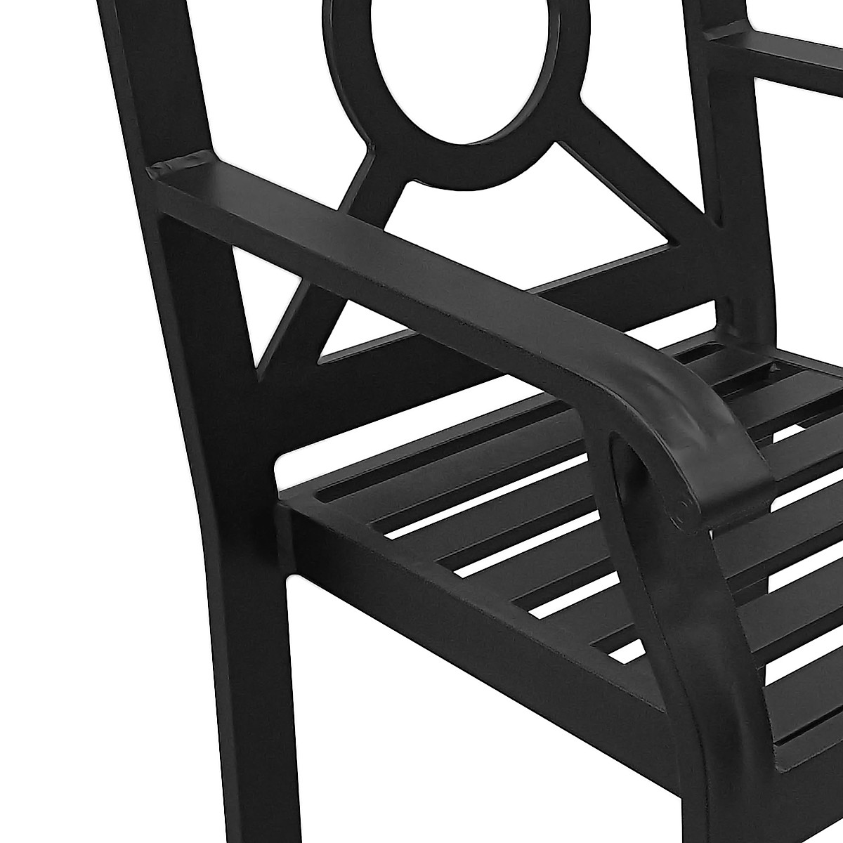 TK Classics kathy ireland Homes and Gardens Madison Ave. Set of 2 Aluminum Outdoor Dining Armchairs with Cushions, Snow