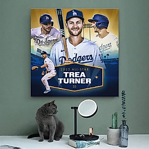 OKSEAS Trea Turner Baseball World Legend Star Poster Canvas Poster Wall Art Picture Prints Hanging Photo Gift Idea Decor Home Posters Artworks 20x20inch(50x50cm)