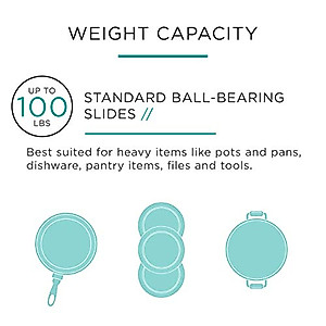 Liberty D80618C-ZP-W 18-Inch Ball Bearing Drawer Slides