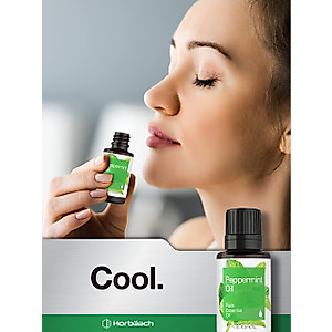 Horbäach Peppermint Essential Oil | .51 fl oz (15mL) | for Massage, Bath & Diffuser