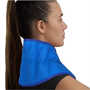 NatraCure Warming Neck Wrap (w/SmartBead) – Microwaveable Moist Hot Pack and Heated Pain Relief Pad for Neck, Shoulders, and Back