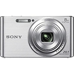 Sony DSC-W830 Digital Camera (Silver) (DSC-W830) + NP-BN1 Battery + Case + Charger + 64GB Card + Card Reader + Corel Photo Software + Flex Tripod + Micro USB Cable + Memory Wallet + Cleaning Kit