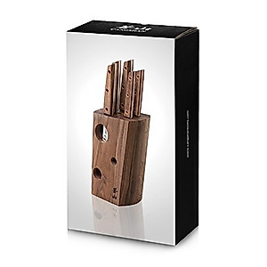Cangshan W Series 6 Piece German Steel Knife Block Set, Walnut