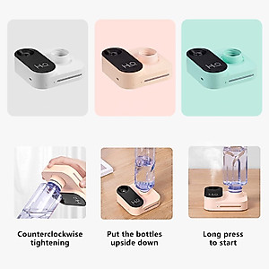 Personal Portable Travel Humidifier Ultrasonic Cool Mist Water Bottle with Auto Shut-Off, Adjustable Travel USB Mini for Car Home Bedroom Office Hotel (Green)