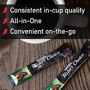 Nescafe Instant Coffee Packets, Decaf, Taster's Choice Light Roast, 1.7 g Singles (Pack of 80)