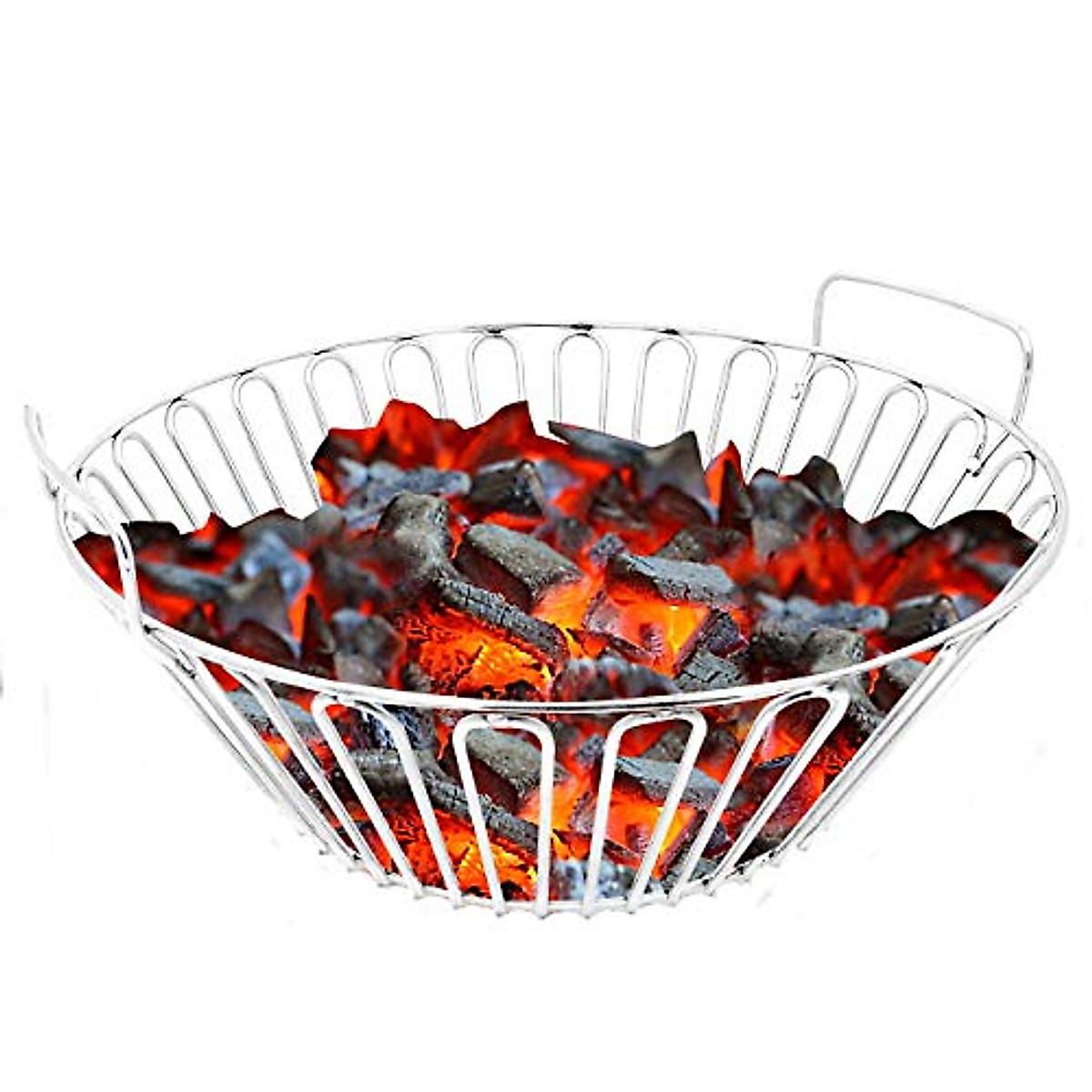 ZBXFCSH 13.5'' Charcoal Ash Basket Fits for Large Big Green Egg Grill, Kamado Joe Classic, Pit Boss, Louisiana Grills,Primo Kamado Grill and Other Grills.