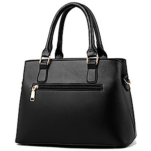 Dreubea Women's Leather Handbag Tote Shoulder Bag Crossbody Purse Pink