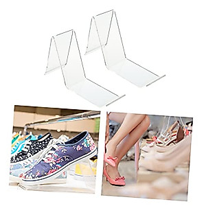 EXQUIMEUBLE 2pcs Shoe Support Shoe Rack Shoes Rack Show Rack Sneaker Holder Shoe Display Stand Shoe Display Rack Sneaker Stand Sandal Stand Bracket Acrylic Men and Women Children's Shoes