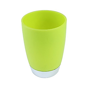 GOTOTOP Lime Green Bathroom Accessories Green Bathroom Accessories Set Bathroom Sets Accessories 6PCS Includes Toothbrush Holder,Waste Bin,Soap Dish,Toilet Brush,Rinse Cup Sprayer Bottle,Green