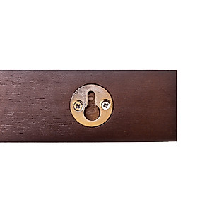 Belt Hanger for Closet -Beechwood Belt Organizer for Closet (10.75” x 2.5” x 1.7”)- Belt Holder for Closet w/Mount Hardware - Dark Wood Finish Belt Rack for Closet- Belt Hangers for Men for 10 Belts