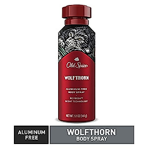 Old Spice Aluminum Free Body Spray for Men, Wolfthorn, 5.1 Oz