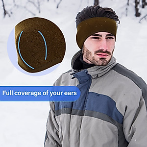Janinka 11 Pieces Ear Warmers Headband Fleece Ear Covers Winter Running Ear Muffs Headband for Cold Weather Women Men