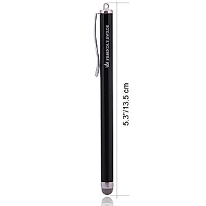 The Friendly Swede Mesh Tip Stylus Pen for Touchscreen — 3-Pack Micro-Knit Capacitive Stylus Pen for iPad & iPhone with 3 Replaceable Fiber Tips, Elastic Lanyards & Screen Cleaning Cloth