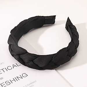Ivyu Headbands Women Hair Head Hands Braided Head Band Twist Hairbands for Girls Black Pink Gray White Hair Band