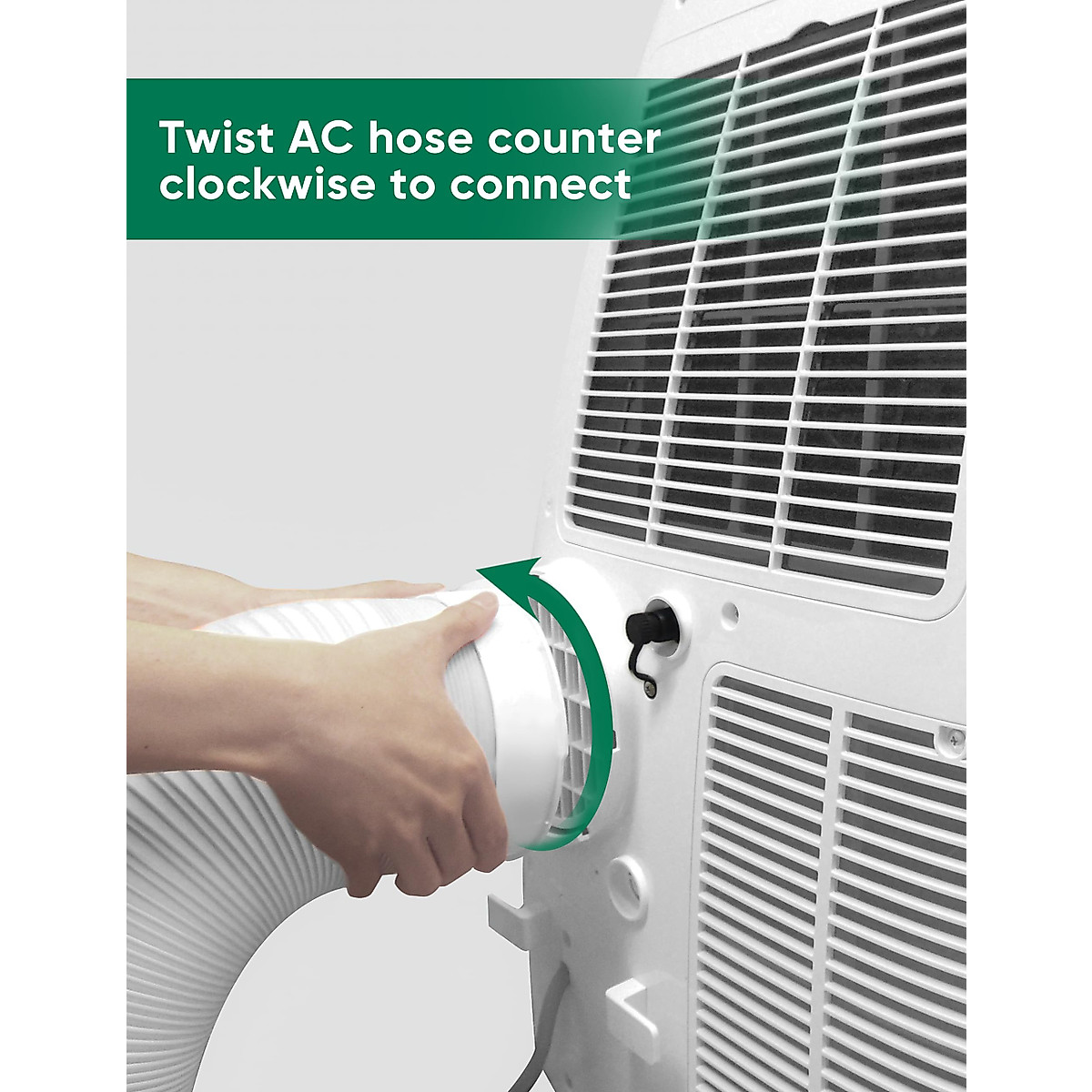 Plusluck Portable Air Conditioner Hose, 5.9" Diameter & 82" Length, Anti-Clockwise Thread, AC Exhaust Vent Duct Hose, Universal AC Tube Hose Kit Parts Accessories