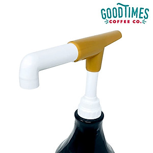 Good Times Coffee Co. Sauce Pump Dispenser for Ghirardelli Bottles, Fits 87.3 to 90.4 Ounce Bottles