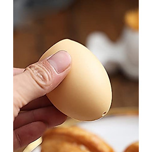 Egg-Shaped Ceramic Spice Shaker Seasoning Dispenser Flavor Ware Toothpick Jar Bottle With Holes, Porcelain Cruets Salt and Pepper Powder Tank with Tray for Barbecue Restaurant Kitchen Household Gift