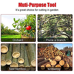 Mini Chainsaw, Cordless Portable Electric Chainsaw with 2 Battery and Chain, 4-Inch Handheld Pruning Shears Chainsaw for Tree Branch Wood Cutting