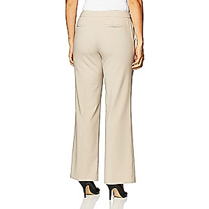 Calvin Klein Women's Classic Fit Straight Leg Lux Suit Pant, Khaki, 8 Petite
