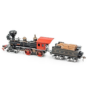 Fascinations Metal Earth Wild West 4-4-0 Locomotive 3D Metal Model Kit Bundle with Tweezers
