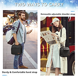 MIYCOO Insulated Lunch Box for Women Men Leakproof Girls and Boys Lunch Bag for School Outdoor Work with Shoulder Belt, (Black,11L)