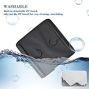 Bosuelife 3 Shelf Hanging Closet Organizers, 2 Pack Collapsible Closet Hanging Shelves, for Bedroom, Living Room, Baby Nursery, Camper Accessories, Non-Woven Fabric, Black