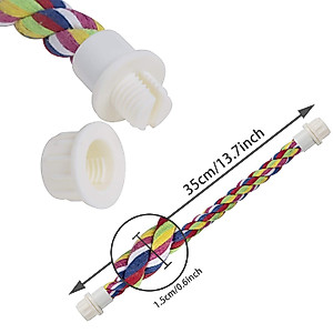 Petsvv Rope Bungee Bird Toy, Small