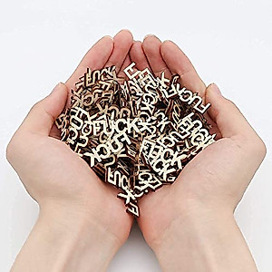 Give a Fuck - FUCK wooden cutouts - Make your own 12oz Jar of Fucks! 170 per pack - (Explanation Card Included)