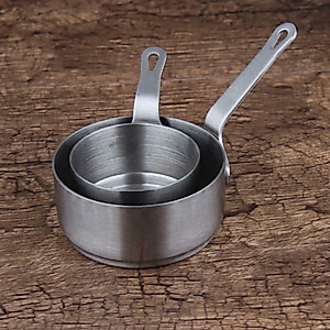 2pcs Mini Sauce Pan, Stainless Steel Milk Pot, Cooking Sauce Cup with Handle