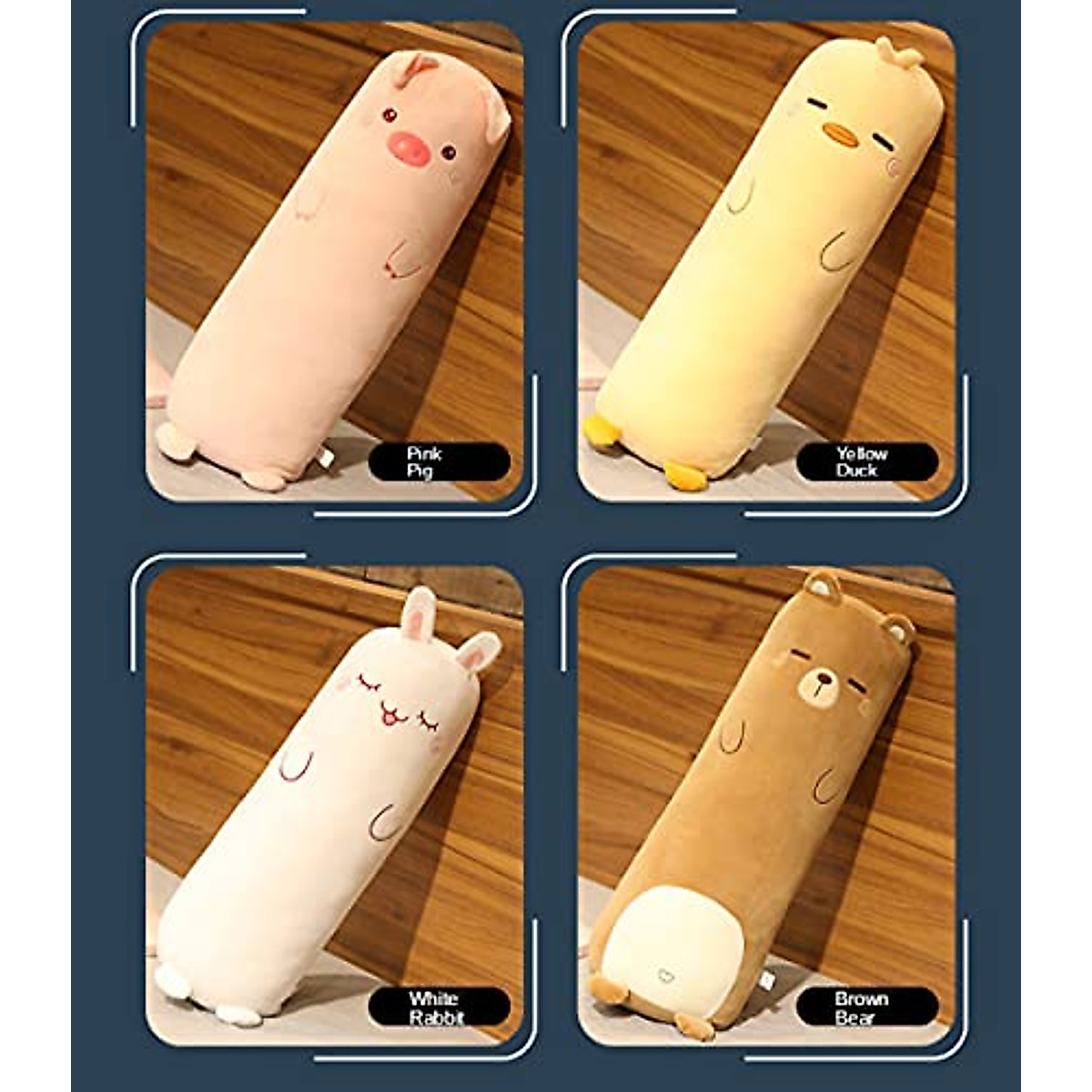 MUPI Long Plush Cute Body Pillows Cuddle Pillow Sleeping Big Pillows for Bed Kids Body Pillow Animal Shaped Pillow Boyfriend Pillow Toy Gift for Girlfriend （Bear 27 Inch ）