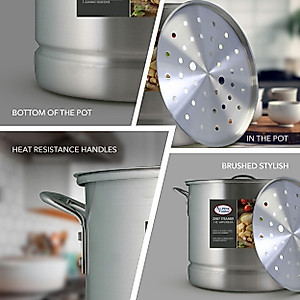 Stock Pot 15 Piece Set Mexican Style ollas Tamalera De Sopa Caldo Aluminum W/Lid/Steamer