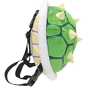 ZHYPFF Green Backpack Ultra Yellow Spiked Turtle Shell Backpack Role Play Costume Accessory Prop Soft Stuffed Cartoon Toy 11.4 inch