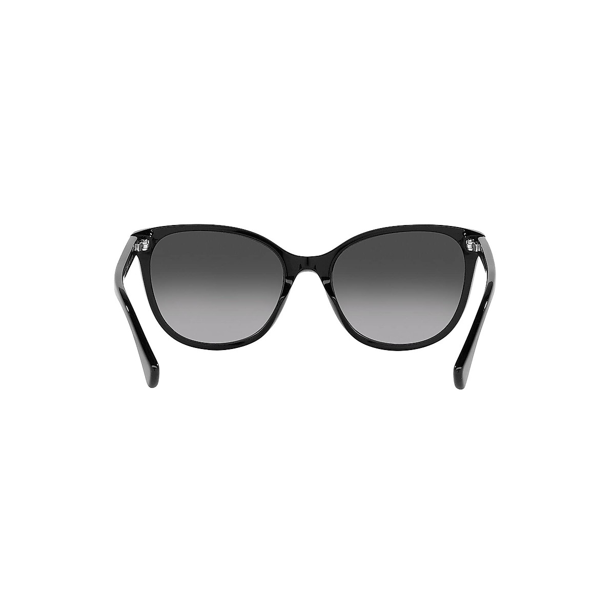 Ralph by Ralph Lauren Women's Ra5282u Universal Fit Cat Eye Sunglasses, Shiny Black/Gradient Grey, 55 mm
