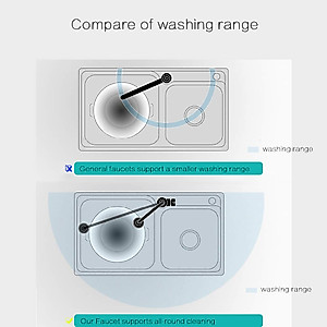 Kitchen Sink Faucets 360 Rotatable Single Lever Stainless Steel Wall-Mounted Kitchen Tap Ktichen Faucet Chrome Finished