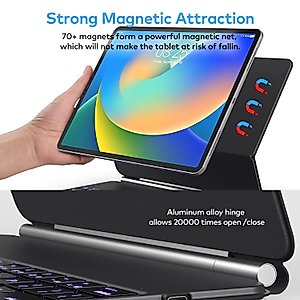 Keyboard Case for iPad Air 11-inch (M2) 2024 & iPad Pro 11 inch (1st/2nd/3rd/4th Generation) – Magic-Style Magnetic Keyboard Case with Multi-Touch Trackpad Compatible with 10.9” iPad Air 4th/5th Gen.