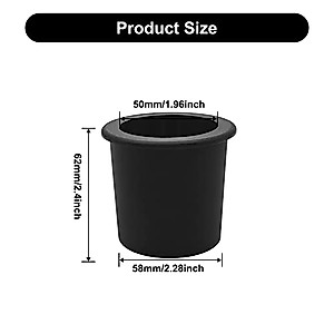 WOOPSOO Umbrella Cone Wedge Patio Umbrella Parts Accessories Cone Table Umbrella Hole Ring and Cap Set for Outdoor Patio Umbrella Above Ground Pool Shelf Table 2 inch(2 Pack,Black)