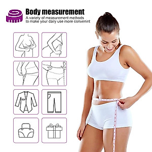 Measuring Tape, Fabric Small Tape Measure Retractable, 60 Inch Sewing Tape Measure for Craft Nursing Medical Travel(3 Pack/Pink Purple Sky Blue)