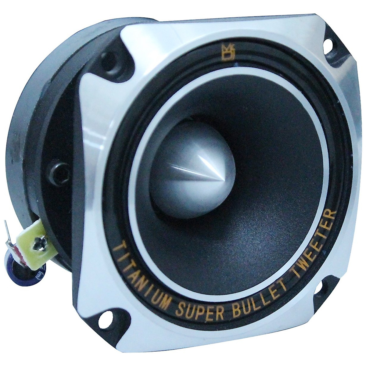 Mr. Dj HDT700S 3.5-Inch Titanium Bullet High Compression Tweeter with 10 Ounce Ferrite Magnet (Chrome)