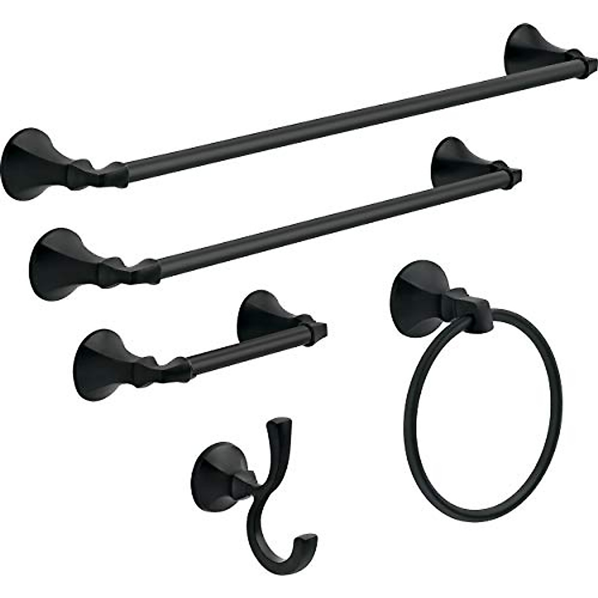 Delta Faucet 76446-BL Ashlyn Wall Mounted Towel Ring in Matte Black