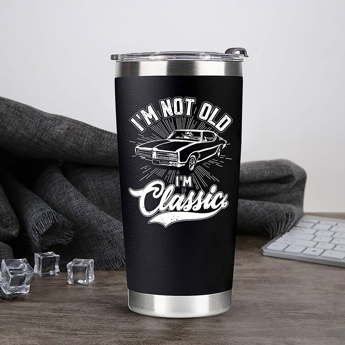 Christmas Gifts for Men, Gifts for Dad 20oz Tumbler Cup - Funny Gift Idea for Husband, Grandpa, Fathers Day, Him From Daughter, Son, Kid - 30th, 40th, 50th, 60th, 70th, 80th Men Birthday Gift Ideas