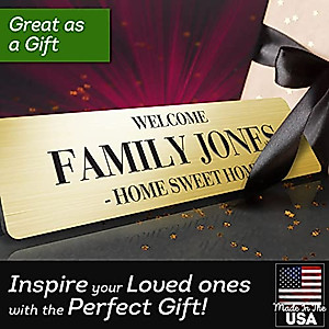 Name Plate, Custom Office Door Signs, Personalized Plaque for Wall, Address Mailbox, Name Sign - 2x8 Inch, 18 Colors - Made by My Sign Center, USA (Classic)