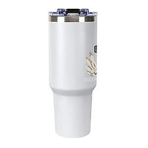 Funny Cockatoo Mom Parrot Insulated Tumbler with Lid And Straw Stainless Steel Travel Coffee Mug 40oz Violet-style