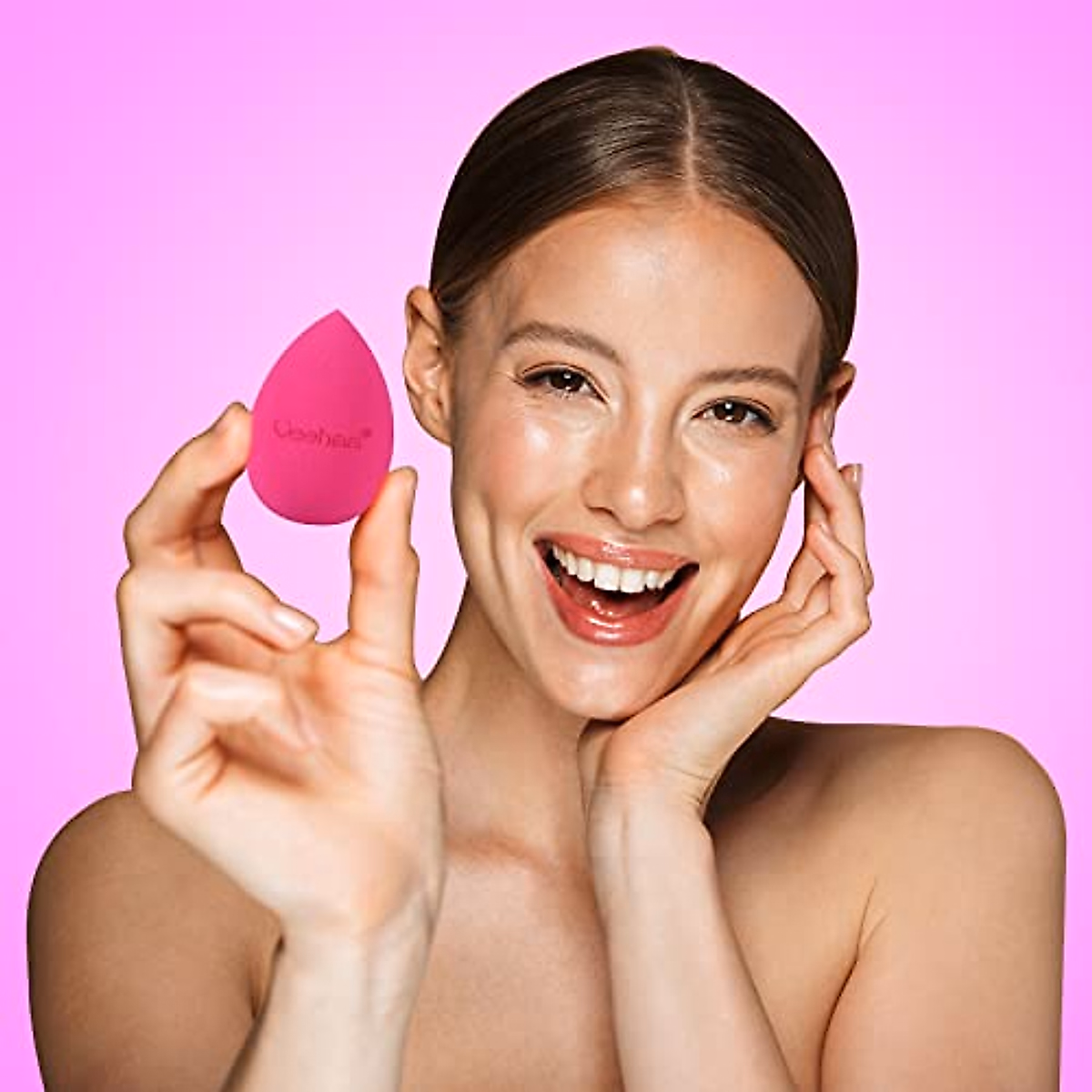 Veehaa 2PCS Makeup Sponge Set, Latex Free Makeup Blender for foundation, Makeup Sponges egg shaped, Makeup Sponges for all areas