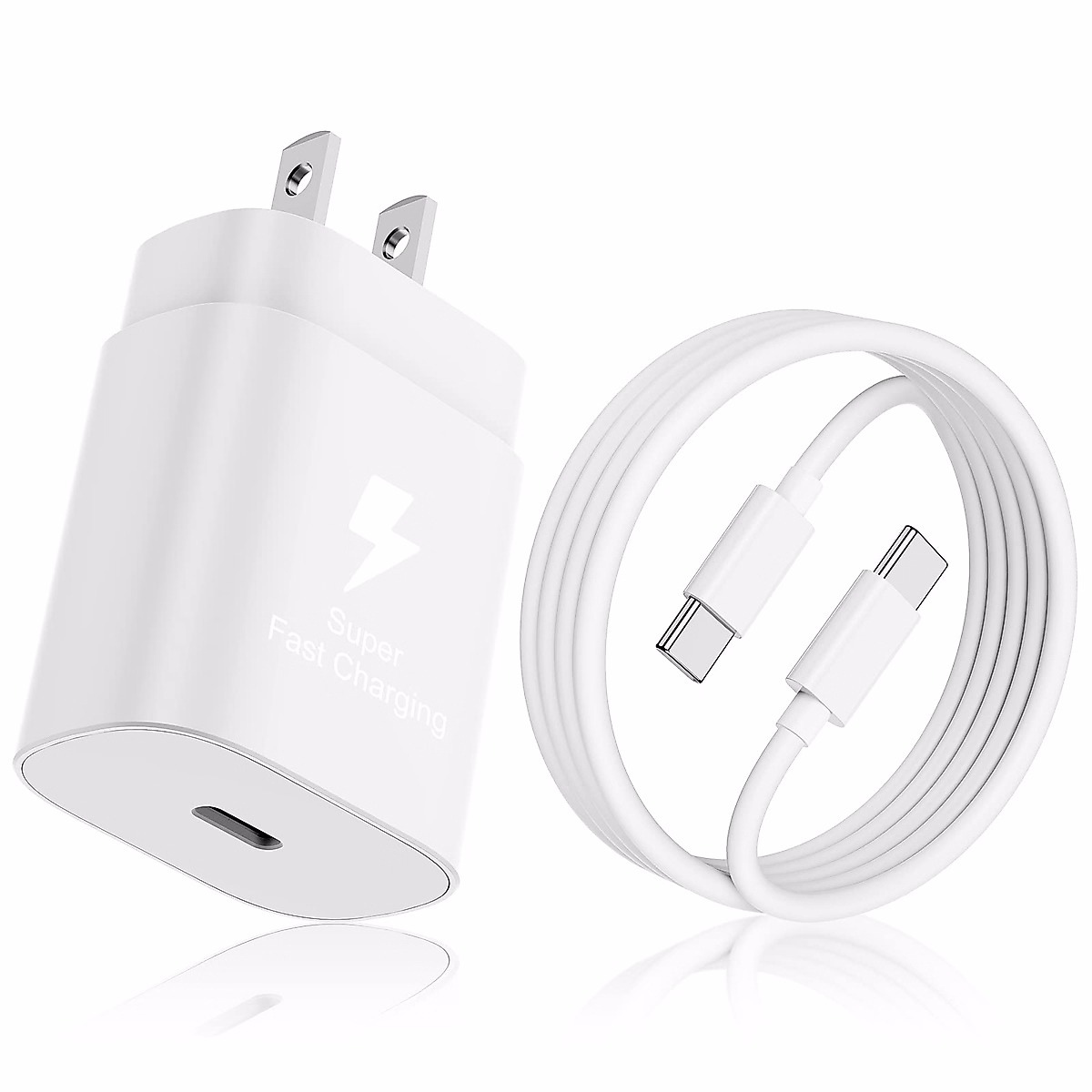 25W USB C Fast Charger for 2021/2020/2018 iPad Pro 12.9/11/10.9 inch 5/4/3/2/1th Generation,iPad Air 5/4th,iPad Mini 6 Gen,iPad Wall Charger Block Adapter and 6ft USB C to C Charging Cable Cord
