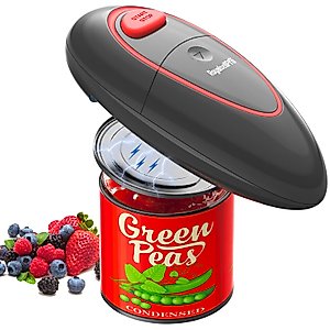 One Touch Electric Can Opener with Smooth Edge, Kitchen Gadget Automatic Can Opener for Seniors with Arthritis, Food Safety Battery Operated Can Opener for Almost All Can Sizes