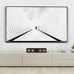 Klipsch Reference Premiere RP-404C II Center Channel Speaker with Shallow-Depth Sealed Design and 4” Cerametallic Woofer for Crystal-Clear Home Theater Dialogue in Ebony